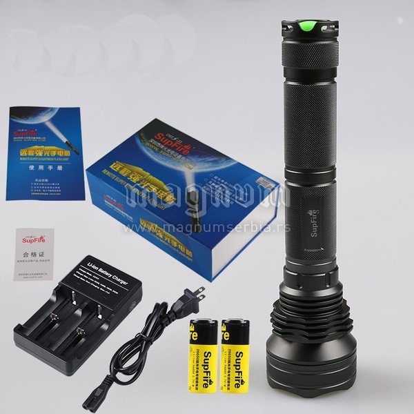 Baterijska, lampa, SupFire, L3, P90, Set, 2700 Lum